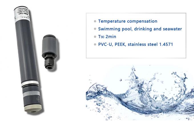Total Chlorine Sensor Membrane Covered Water Quality Sonde 4 ~ 12pH