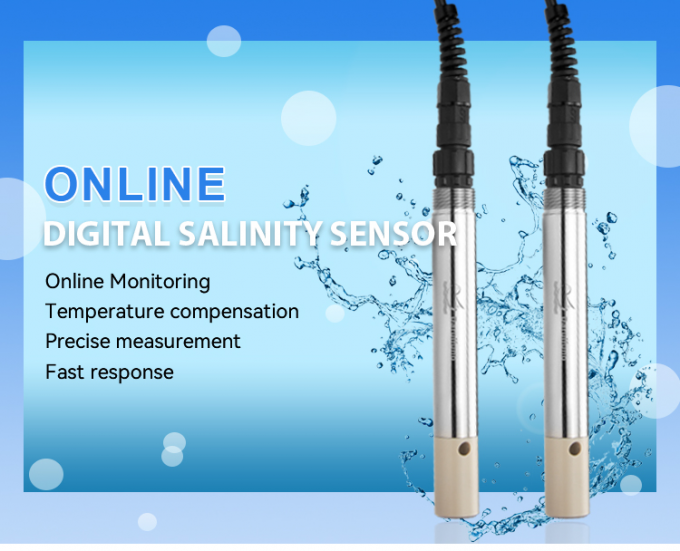 4 Electrode Salinity Sensor RS485 Modbus For Seawater Aquaculture